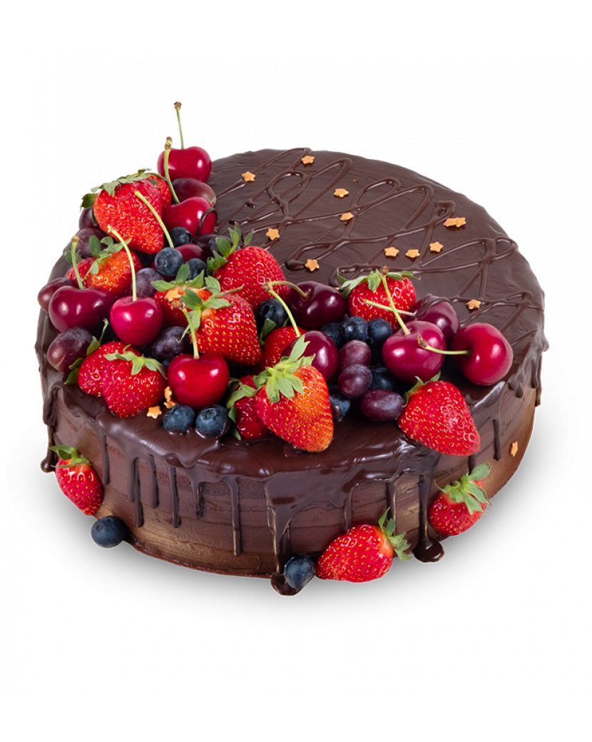 Čokoládový dort s ovocem | Online dorty Frutiko.cz
