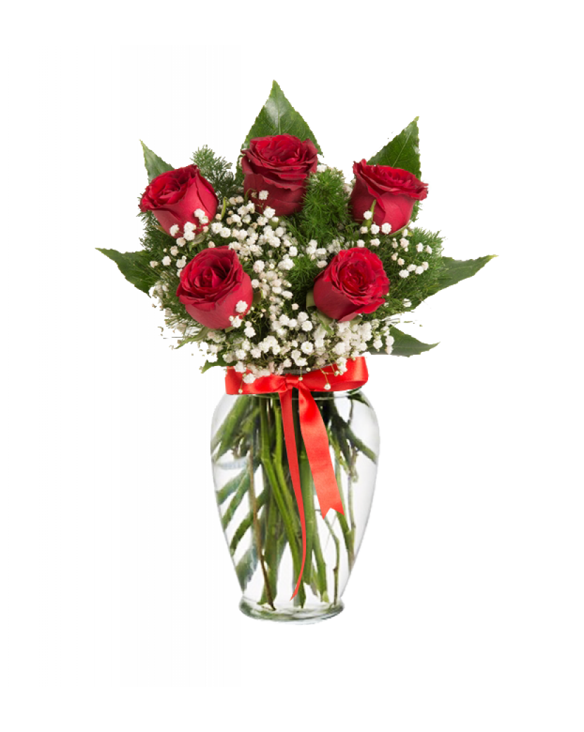 Bouquet of red roses & decoration - florist Frutiko.cz